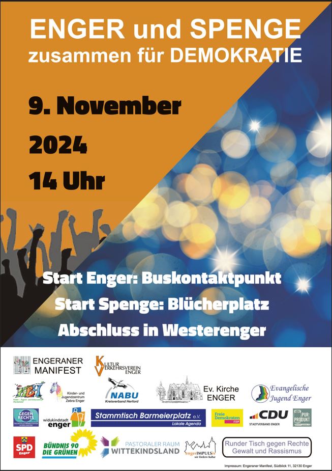 Gemeinsam für Demokratie: Ein starkes Zeichen in Enger und Spenge › spd-enger.de